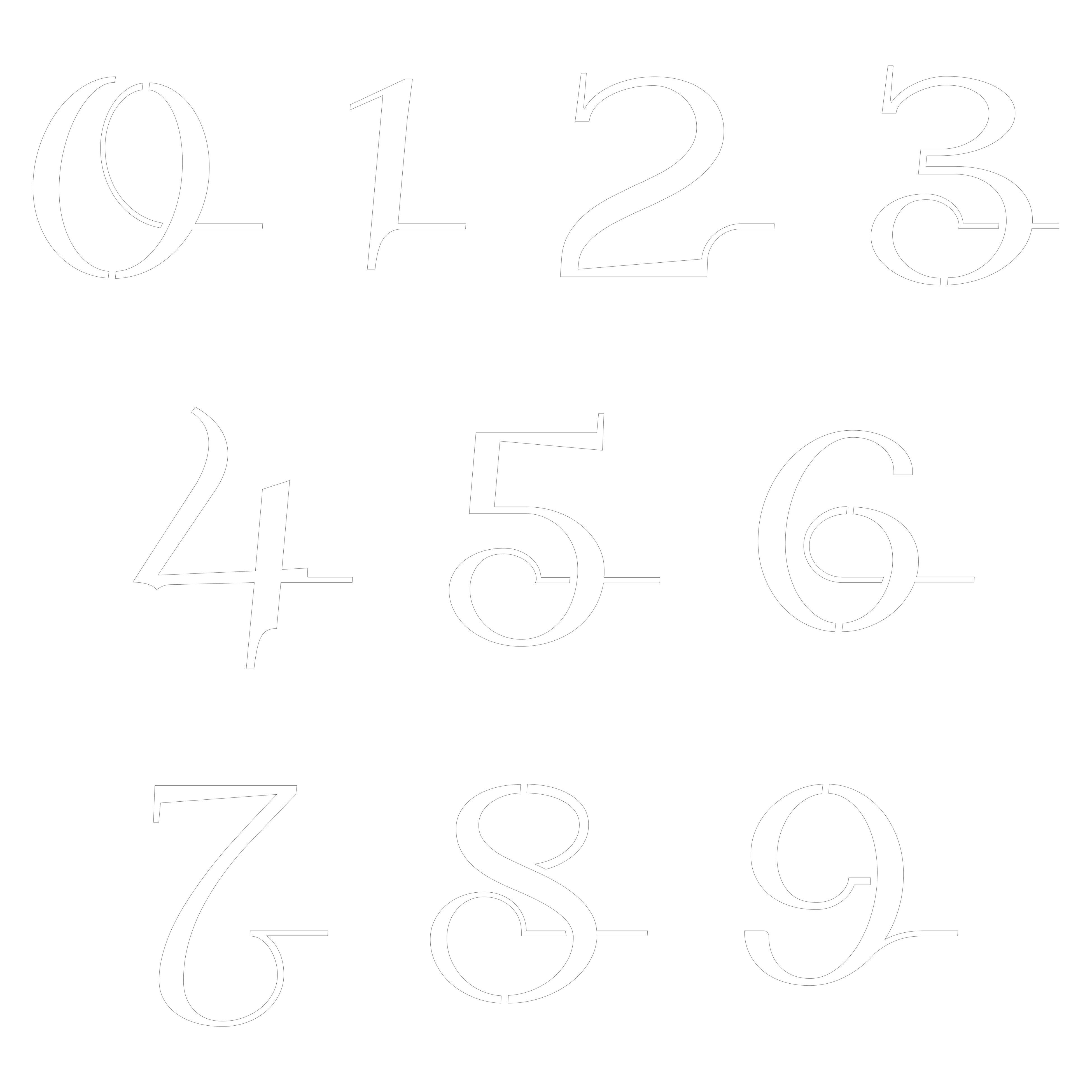 Free Numbers Stencils 11 to 24 inch Style 118 Formal - Stencil Letters Org